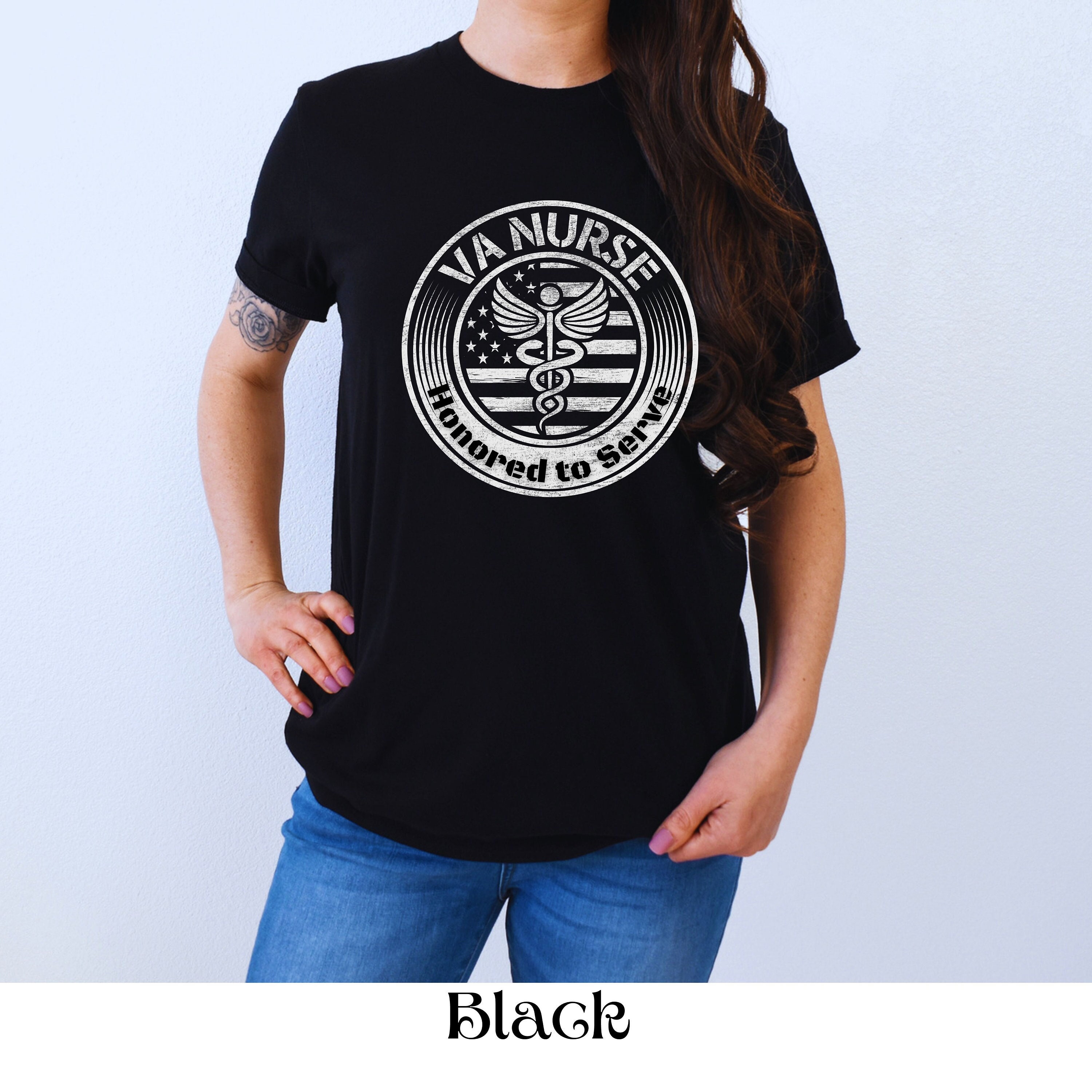 VA Nurse T-shirt, Honored to Serve Veterans Tee-shirt, Proud Veteran ...