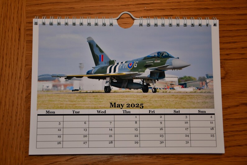 Eurofighter Typhoon Aircraft A5 Desk/ Table/ Wall Calendar 2025 Moggy ...