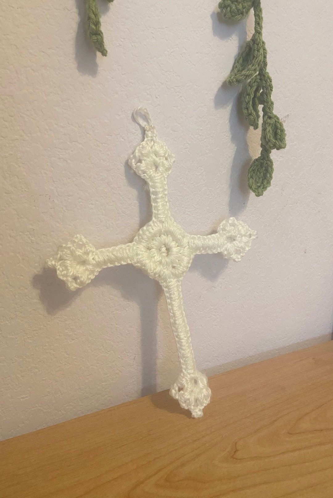 Homemade Crochet Crucifix Wall or Table Decor - Etsy