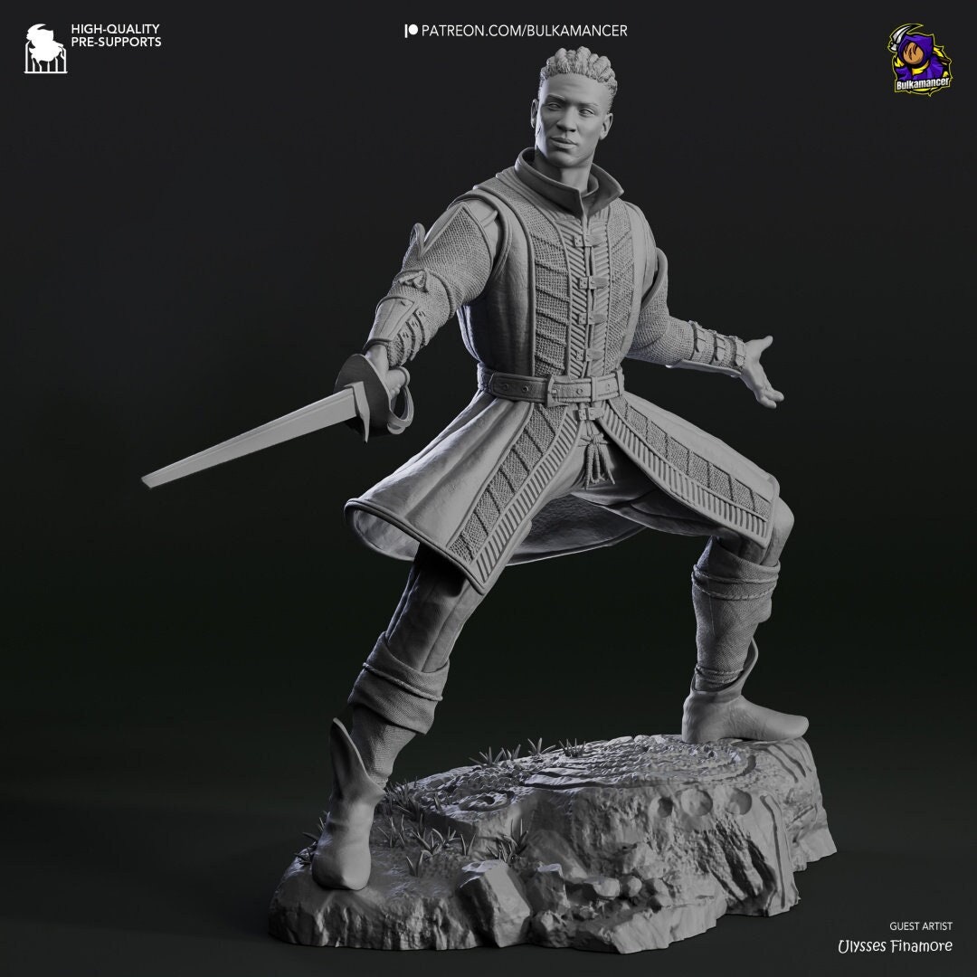 Custom 3D Printed BG3 Baldur's Gate 3 (III) Wyll Miniature/statue (v3 ...