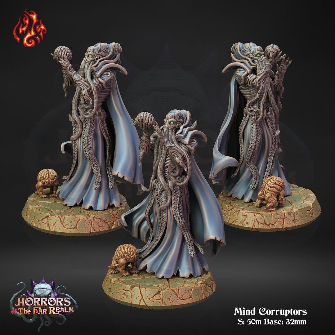 3D Printed Mind Flayer With Intellect Devourer - Etsy