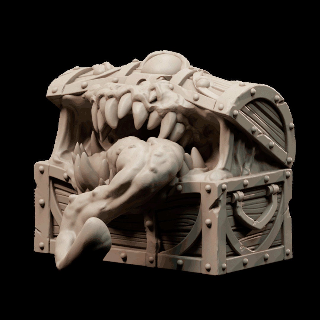 Custom 3D Printed Mimic and Chest Set - Etsy