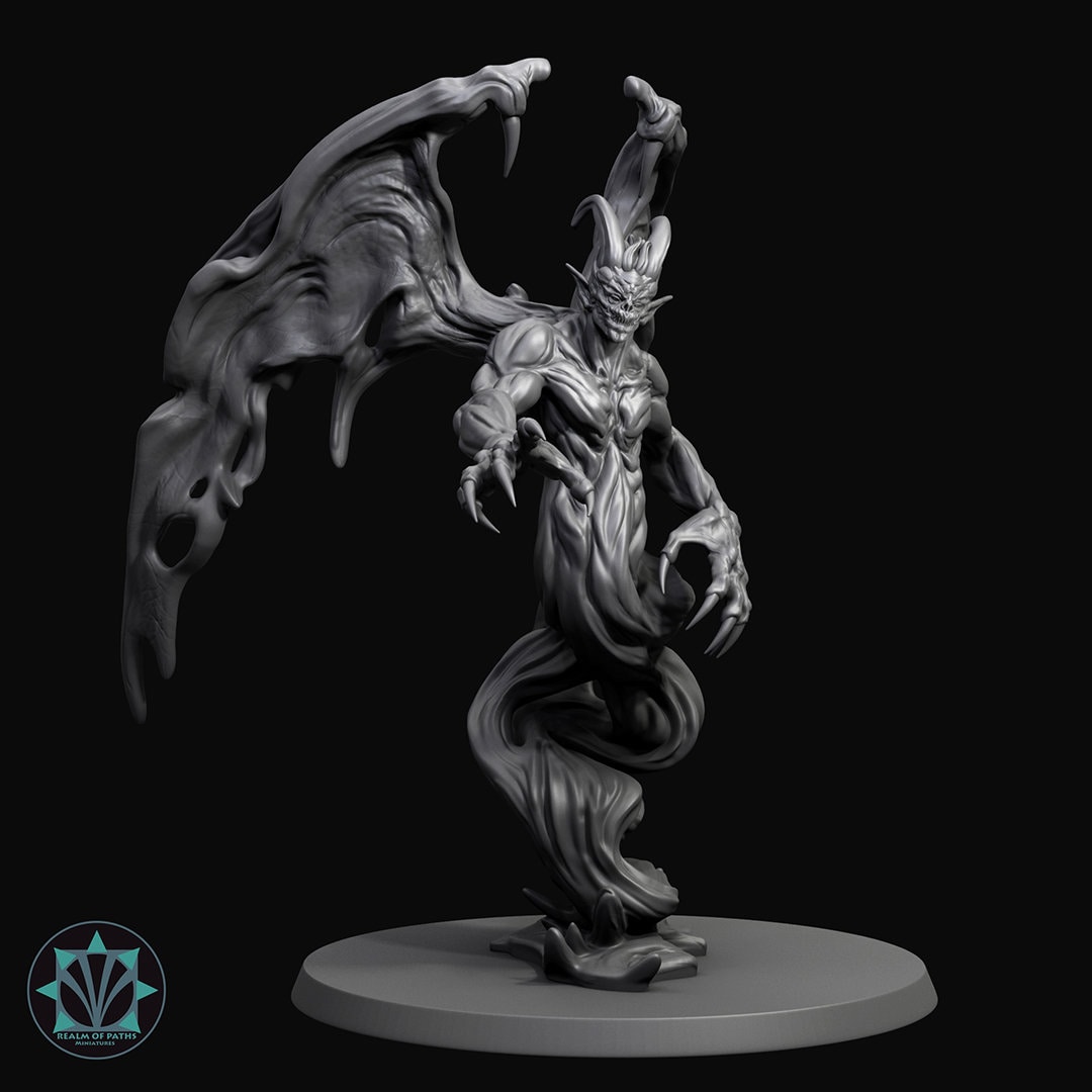 Custom 3D Printed Shadow Demon Miniature - Etsy