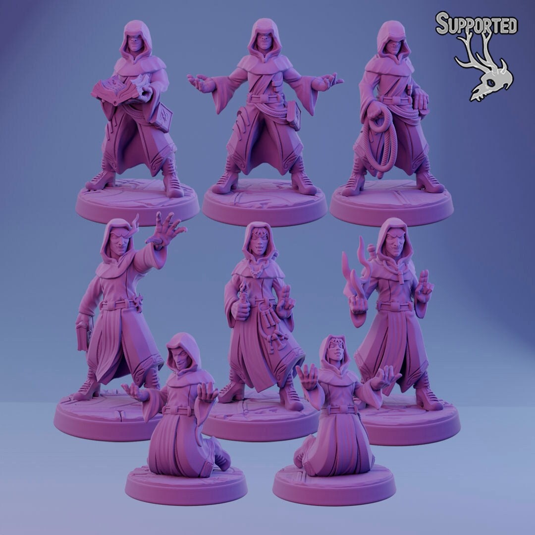 3D Resin Printed Vecna Cultists (set of 8) - Etsy