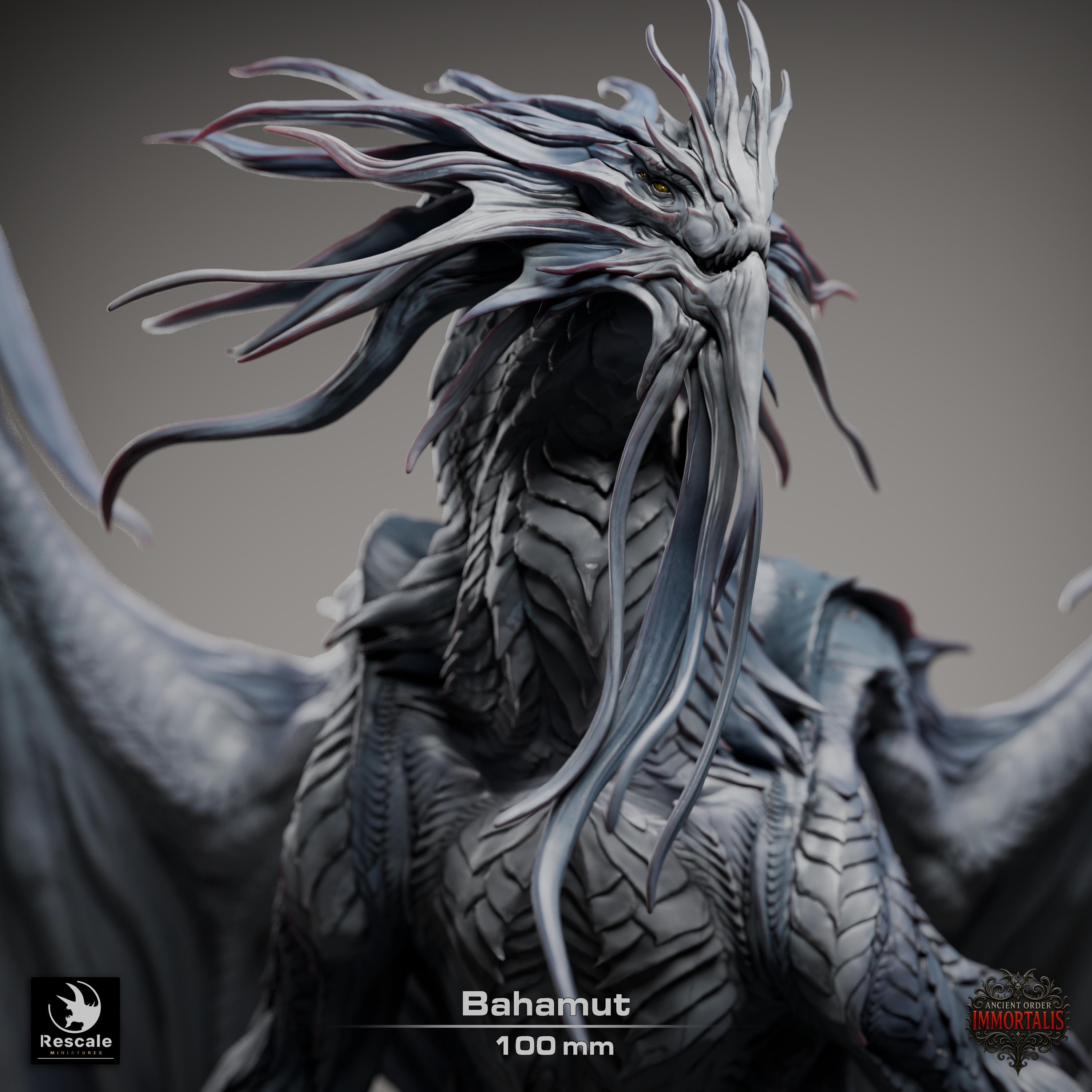 Custom 3D Printed Bahamut Statue - Etsy