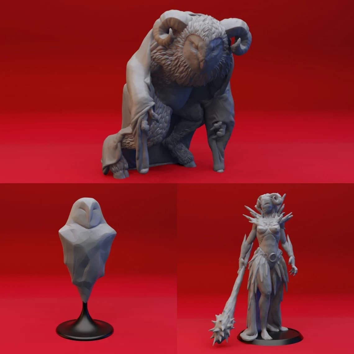 Custom 3D Printed Auril the Frostmaiden. All Three Forms - Etsy