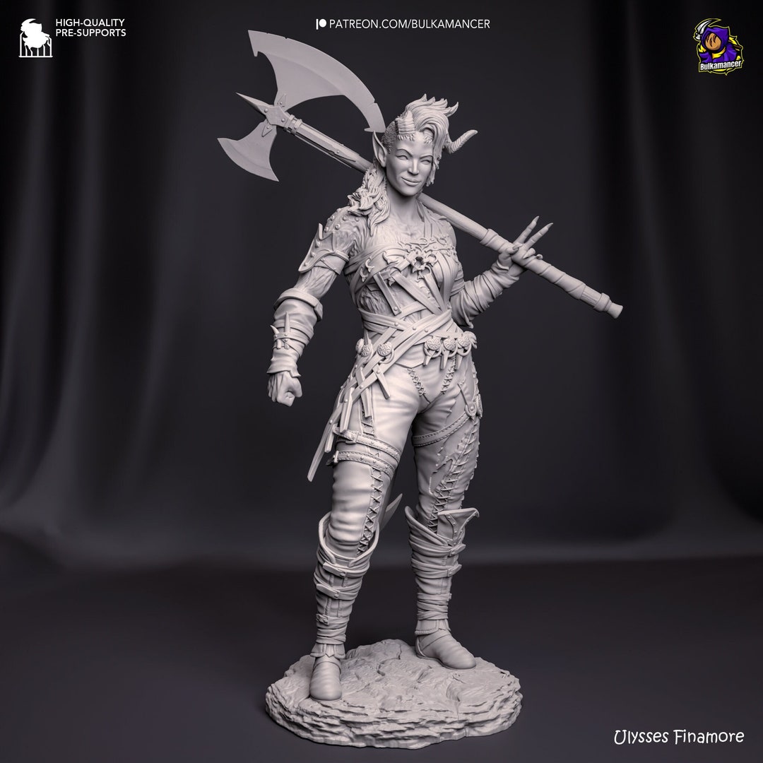Custom 3D Printed BG3 Baldur's Gate 3 (III) Karlach Miniature/statue (v ...