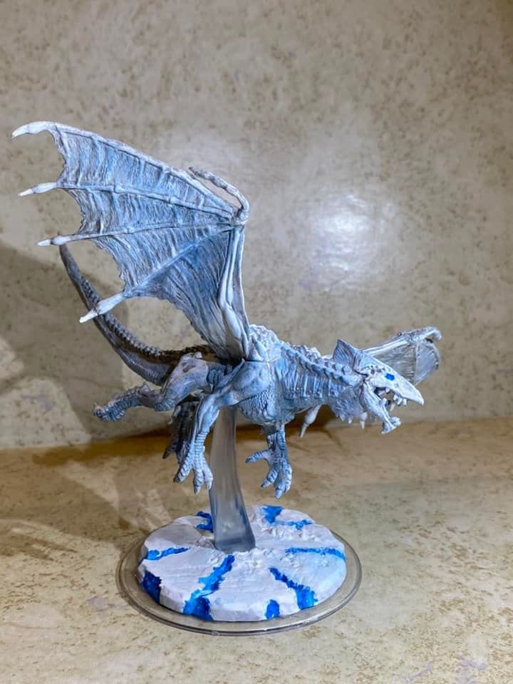 Painted Nolzur's Young White Dragon - Etsy