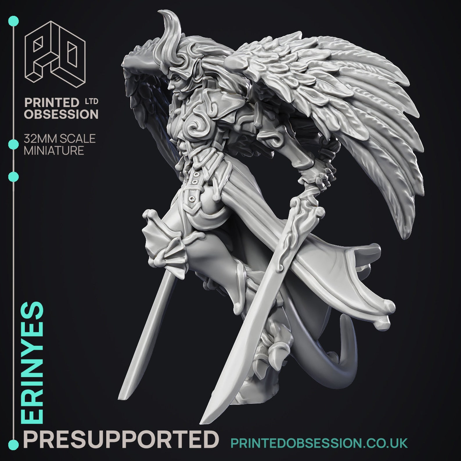 Custom 3D Printed Erinyes Miniature - Etsy