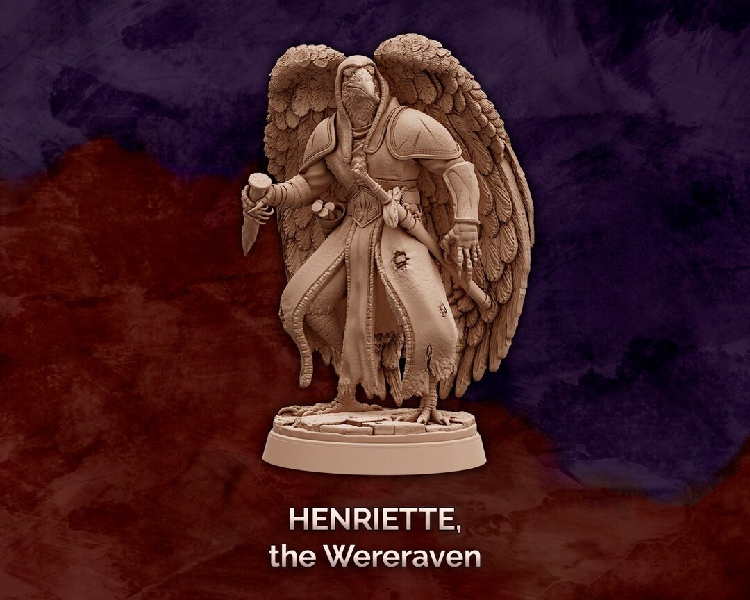 Wereraven Miniature - Etsy