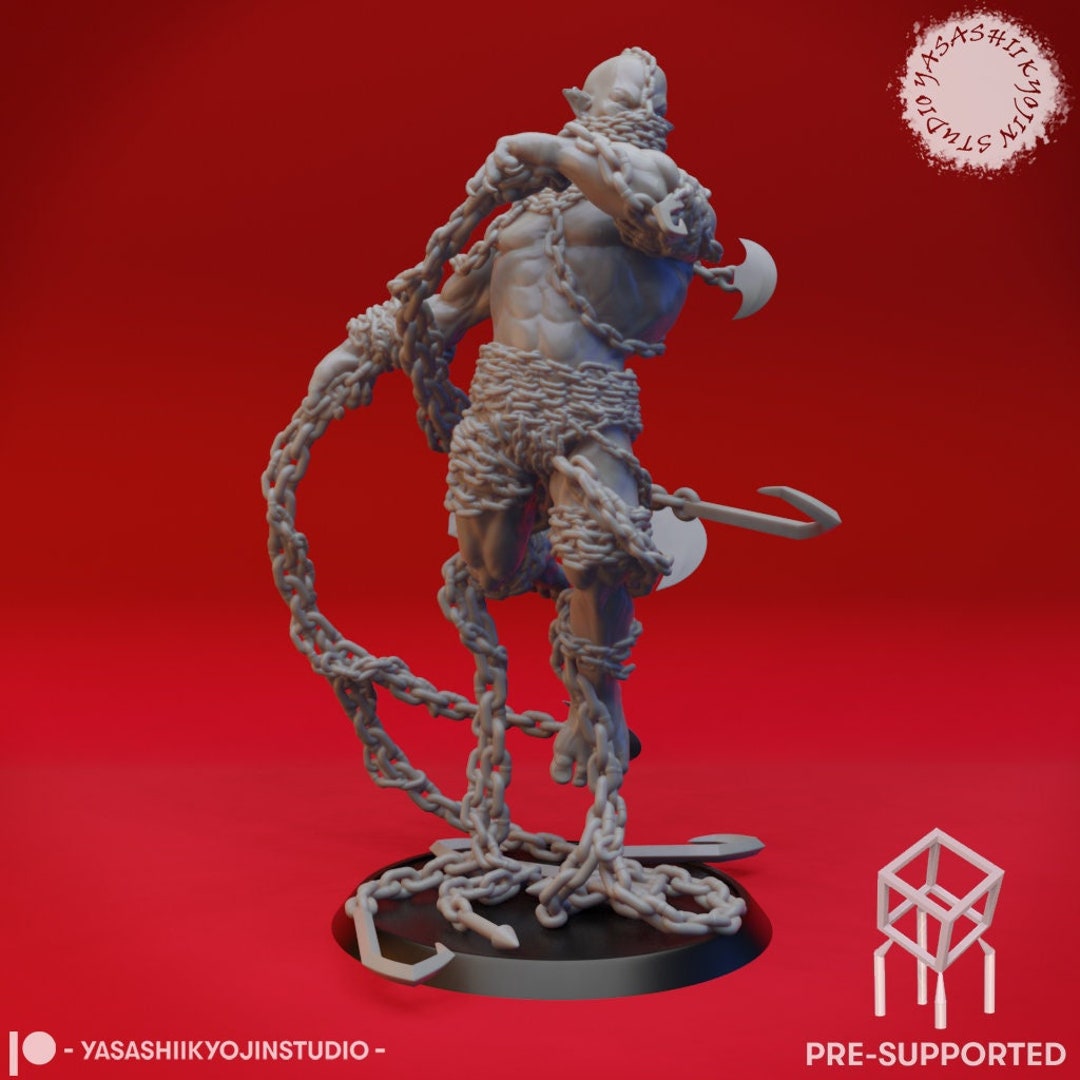 Custom 3D Printed Chain Devil (kyton) Miniature - Etsy