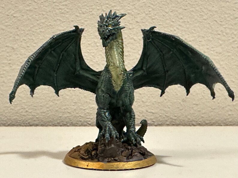 Custom 3D Printed Young Green Dragon - Etsy