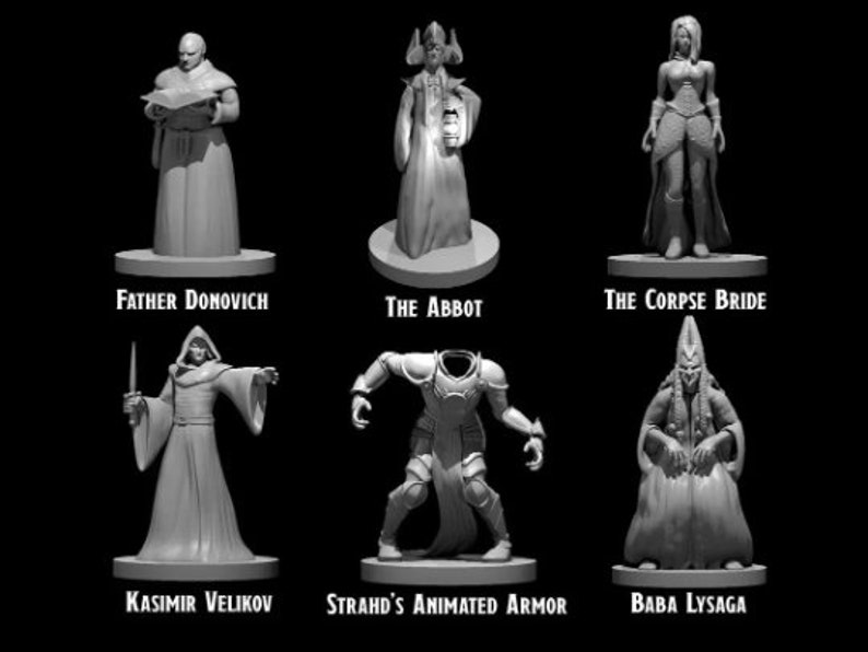 Curse of Strahd NPC Miniatures - Raw Prints - Etsy