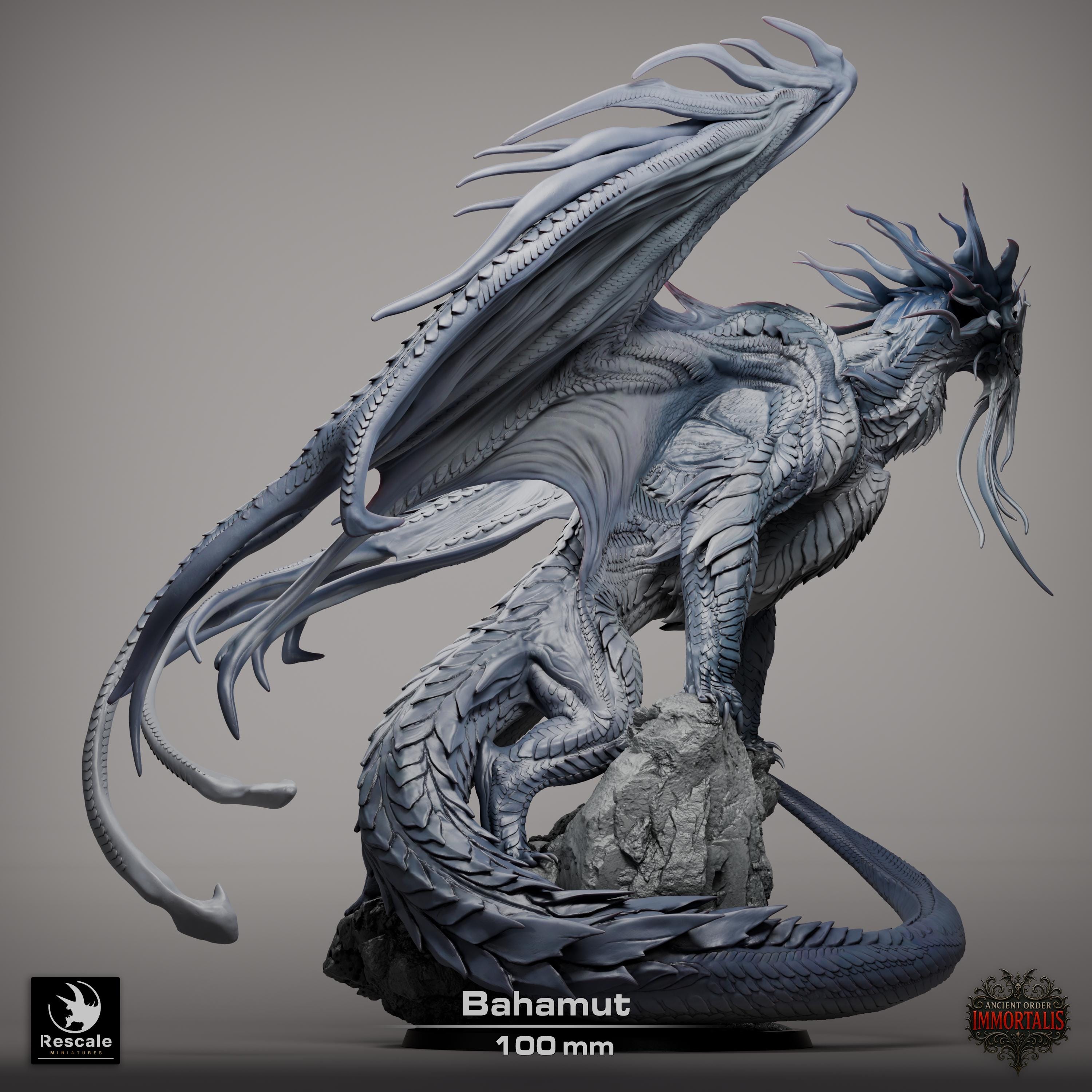 Custom 3D Printed Bahamut Statue - Etsy