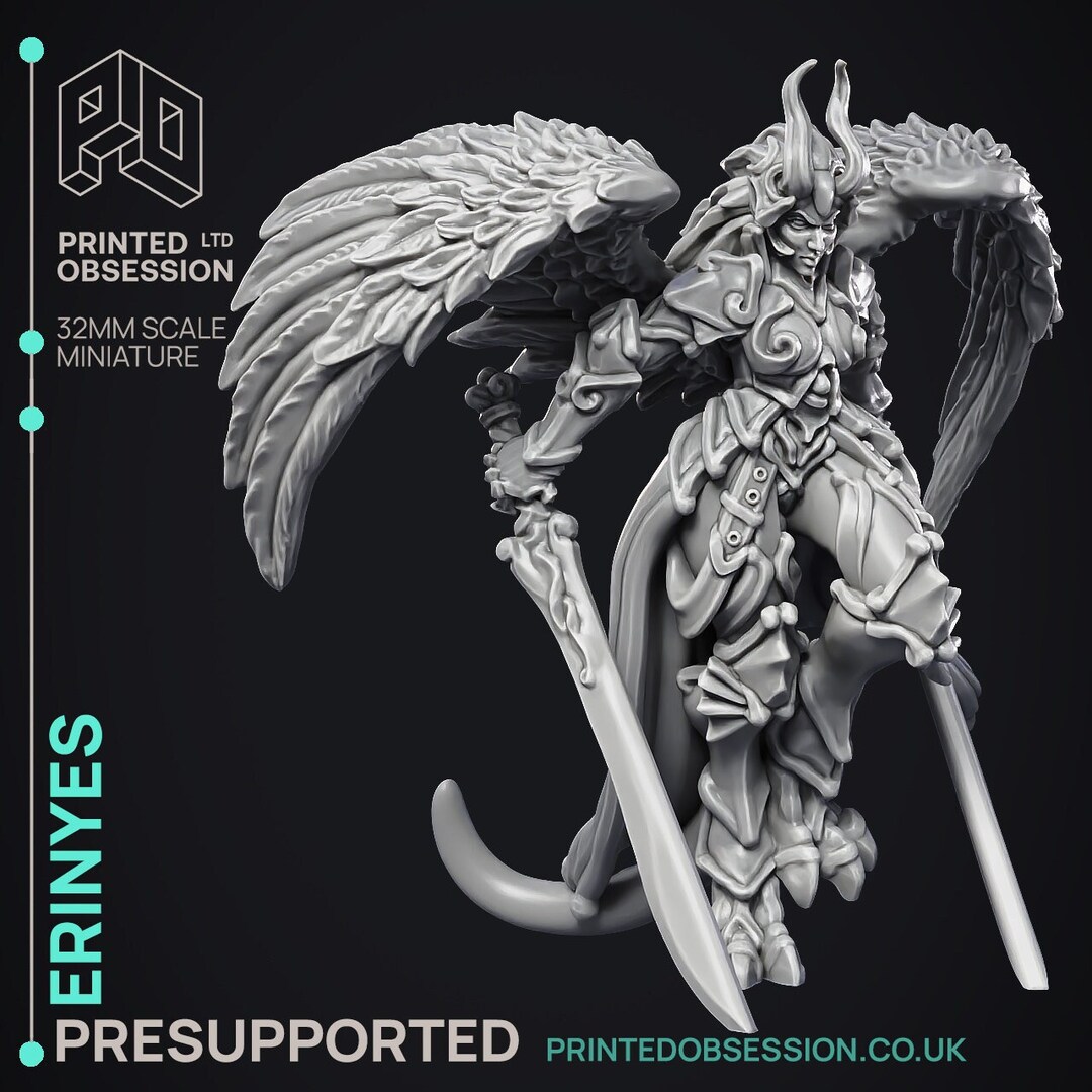 Custom 3D Printed Erinyes Miniature - Etsy