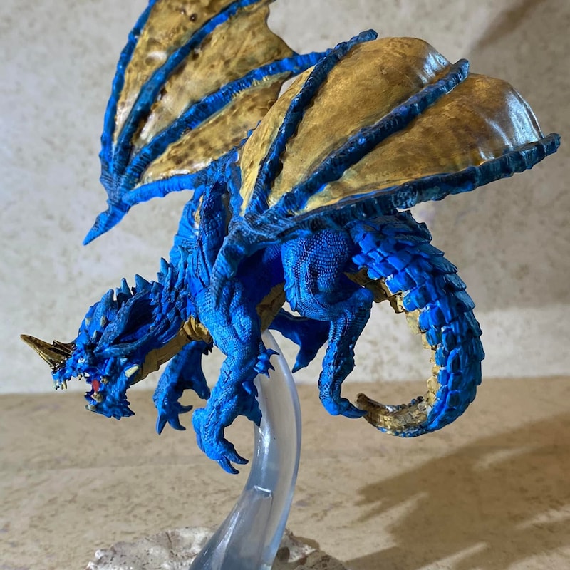 Crimson Colossal Blue Dragon - Etsy Canada