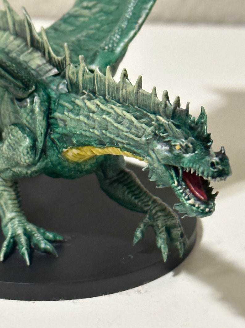 Custom 3D Printed Green Dragon young/adult/ancient - Etsy