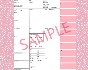 Pediatric Nurse Report Sheet - Etsy