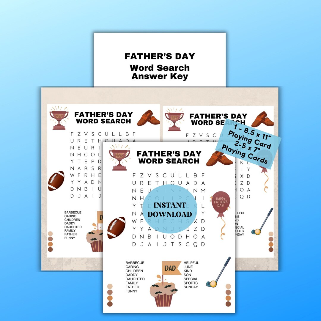 Fathers Day Word Search Game Printable Games Fathers Day Games