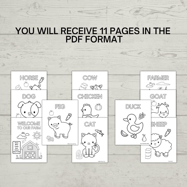 Printable Farm Animal Coloring Pages for Kids, Farm Animals Activity ...