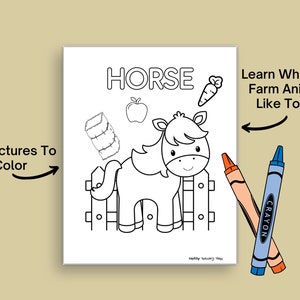 Farm Animal Coloring Pages for Kids Printable Summer - Etsy