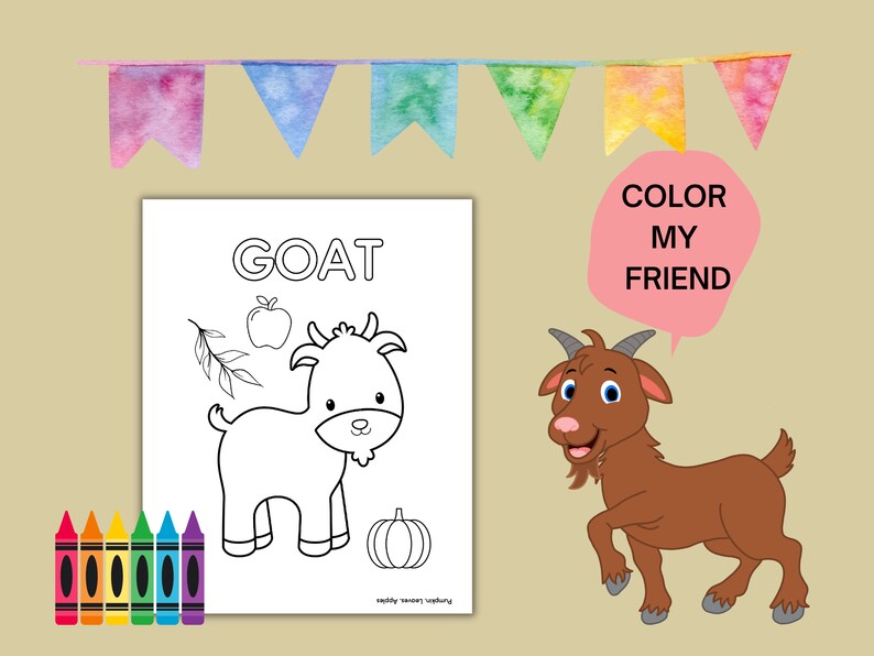 Farm Animal Coloring Pages for Kids Printable Summer - Etsy
