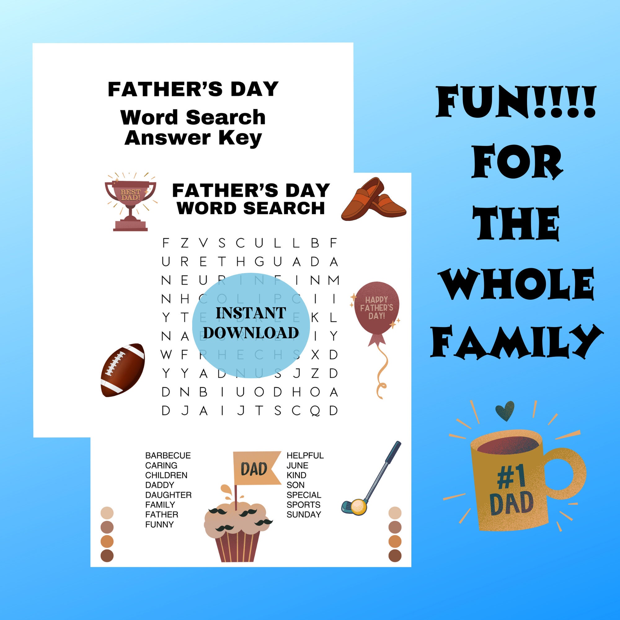 Fathers Day Word Search Game Printable Games Fathers Day Games