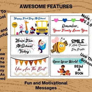 Printable Lunchbox Notes for Kids. instant Download Back to - Etsy