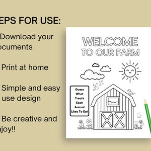 Farm Animal Coloring Pages for Kids Printable Summer - Etsy