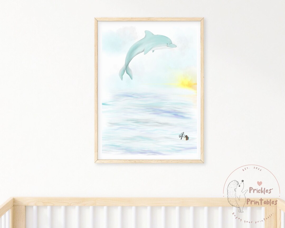 Ocean Animals Printable Dolphin digital Download - Etsy