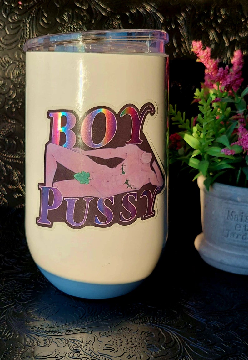 Transmasc Boy Puss Holographic Sticker - Etsy