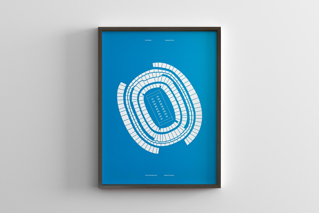 Sofi Stadium Minimal Poster Print / NFL Wall Art / Canvas Home Decor ...