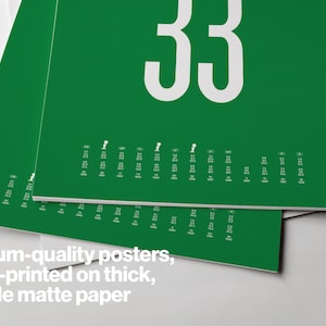 Larry Bird 33 / Jersey Number Minimal Print / Wall Art Poster Bundle ...