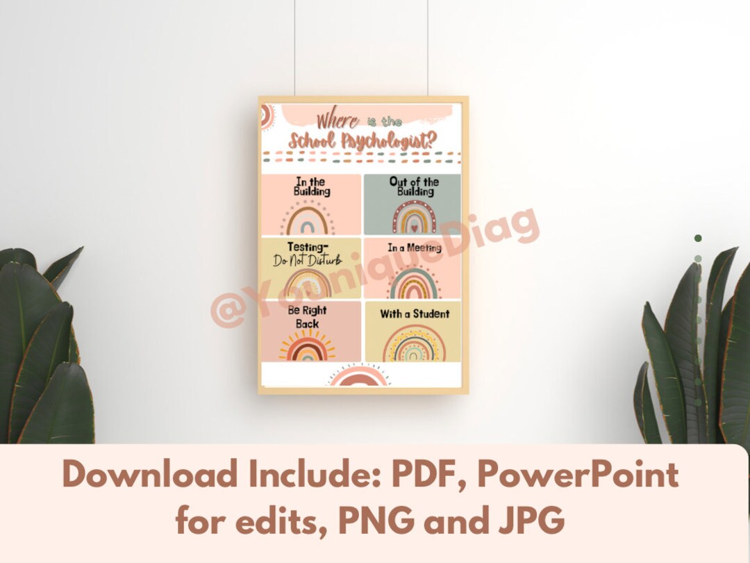 School Psychologist Office Door Sign- Where is the School Psychologist ...