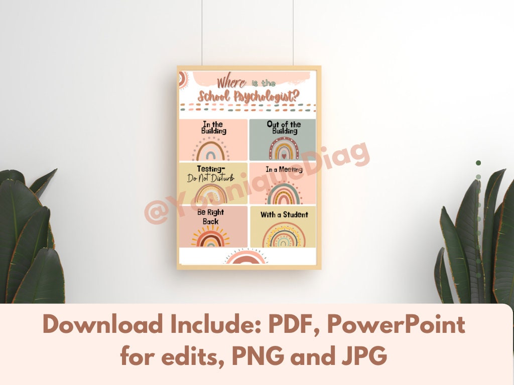 School Psychologist Office Door Sign- Where is the School Psychologist ...