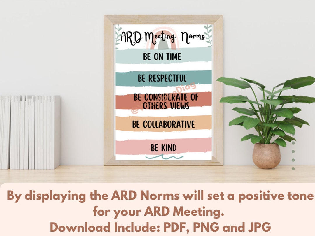 Boho Rainbow ARD Meeting Printable - Etsy