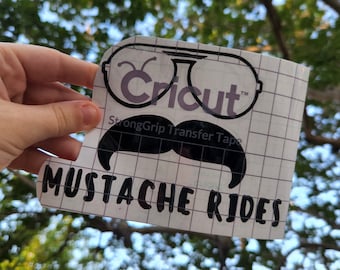 Mustache Ride Sticker - Etsy