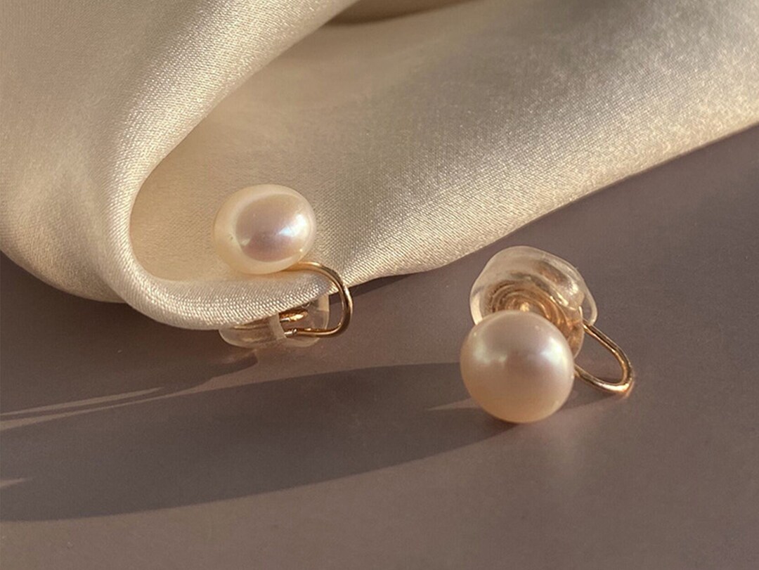 Pearl Clip on Earrings Clip on Studs Wedding Earrings - Etsy UK