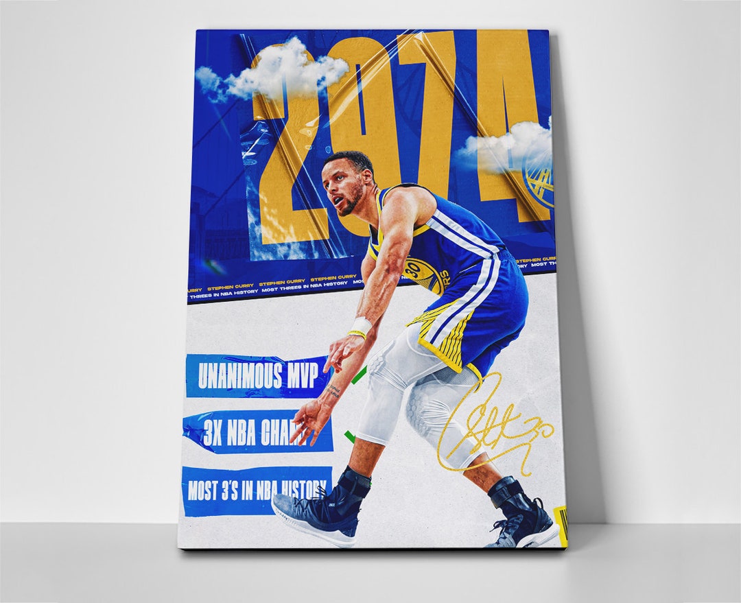 Steph Curry Record Poster or Canvas - Etsy