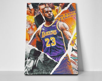 Lebron James Poster Los Angeles Lakers Canvas Wrap Kids - Etsy
