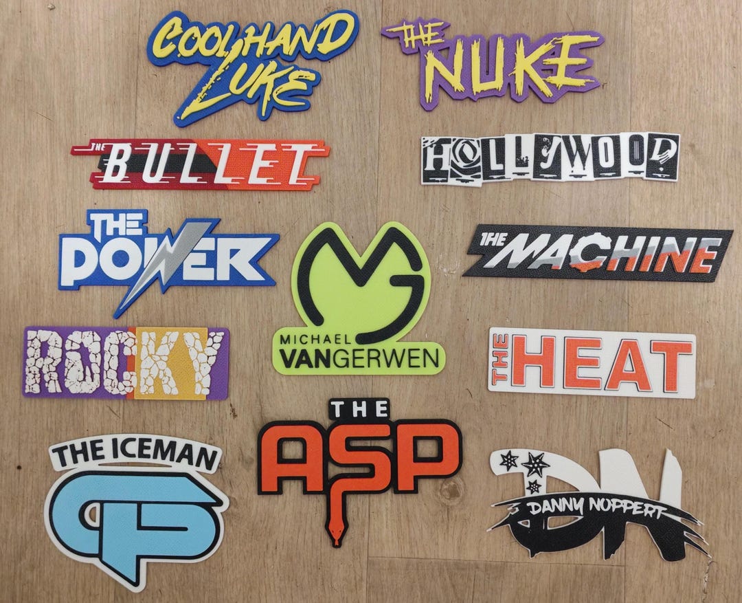 3D Printed Darts Player Logo Plaques - Pick 4, 6 or 8 From 18 Designs ...