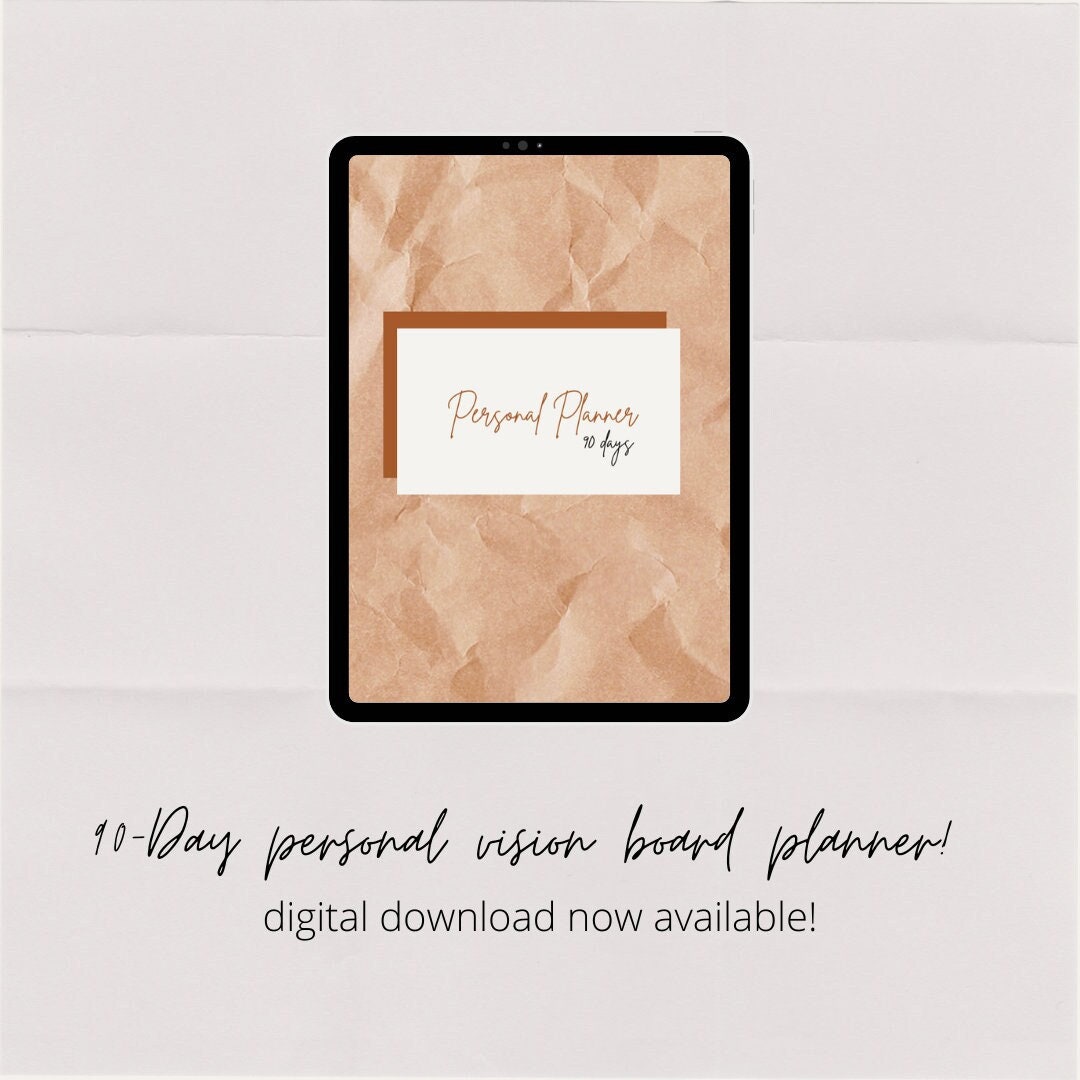 90-day Personal Vision Board Planner - Etsy