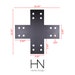 X Shaped Bracket for 4 Post, Structural X Bracket for 4x4 & 2x4, Steel ...