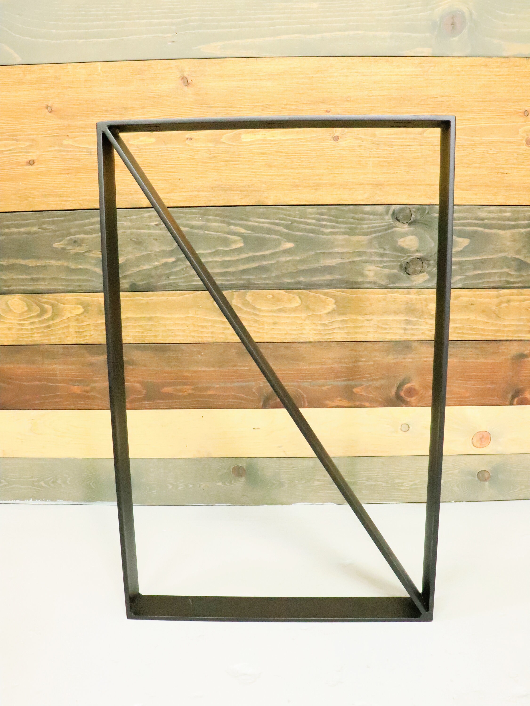 Steel Table Leg 2 Flat Bar Square Mid Century Industrial Table Leg ...