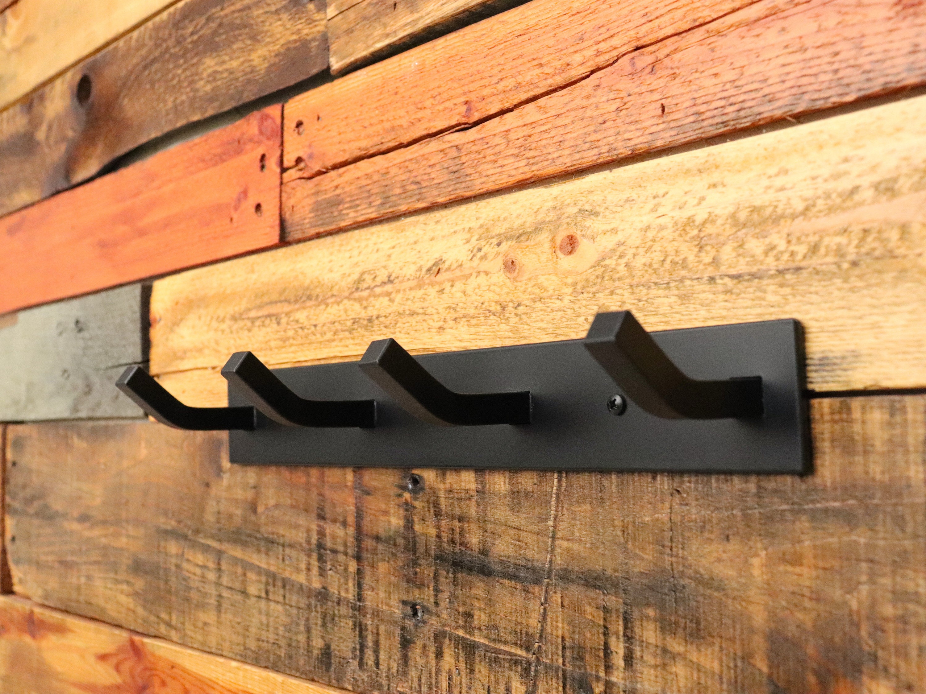 Minimalist Four Hook Coat Rack, Metal Wall Hooks, Wall Mounted Hook ...