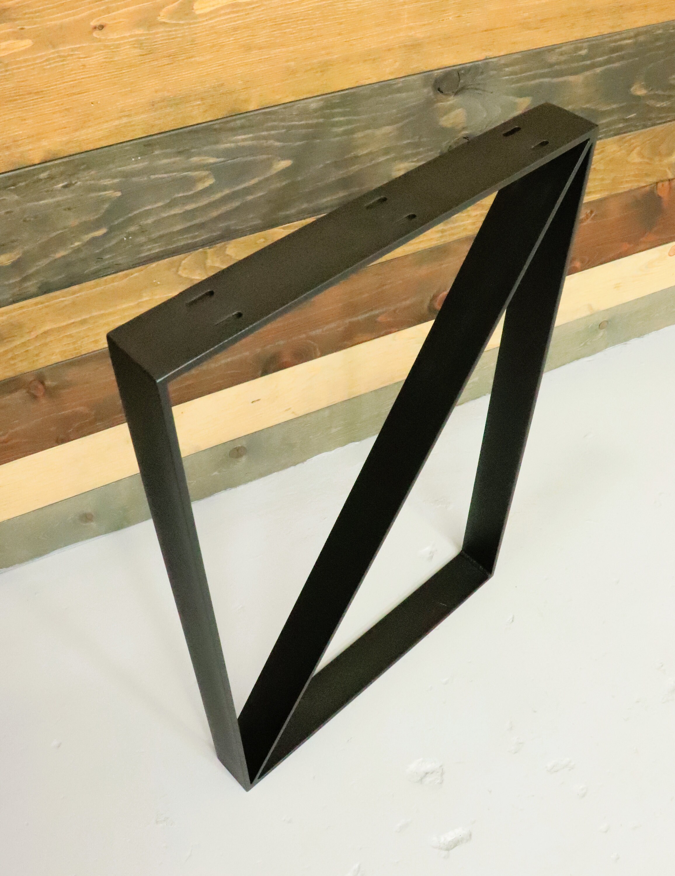 Steel Table Leg 2 Flat Bar Square Mid Century Industrial Table Leg ...
