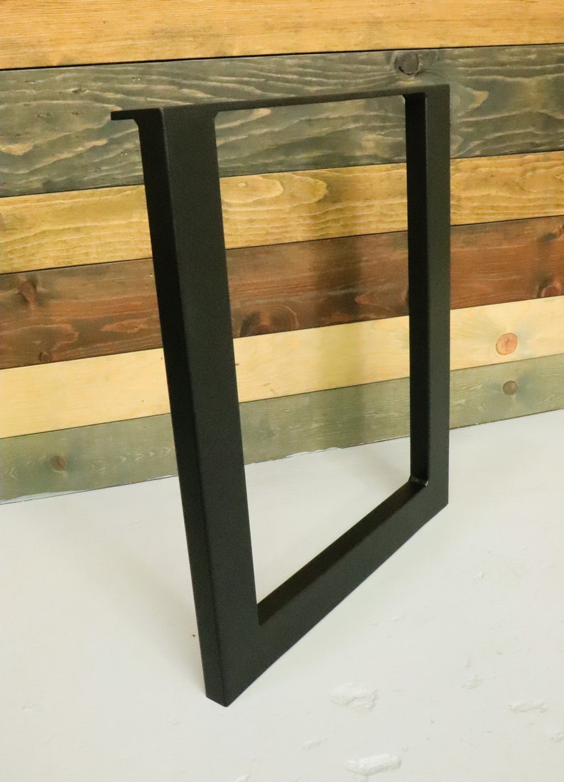 Steel Table Leg 2x1 U Wide Shape Mid Century Modern Industrial Table ...