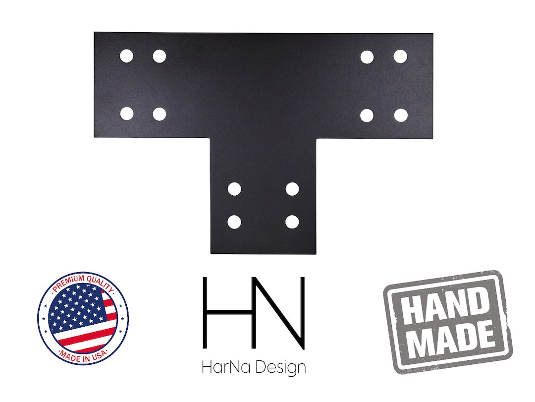 T Shaped Bracket for 4" Post, Structural T Bracket for 4x4 & 2x4, Steel ...