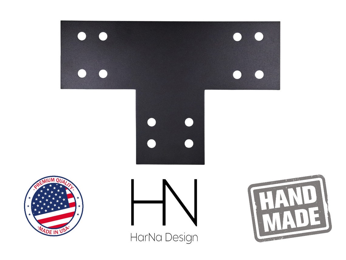 T Shaped Bracket for 4" Post, Structural T Bracket for 4x4 & 2x4, Steel ...