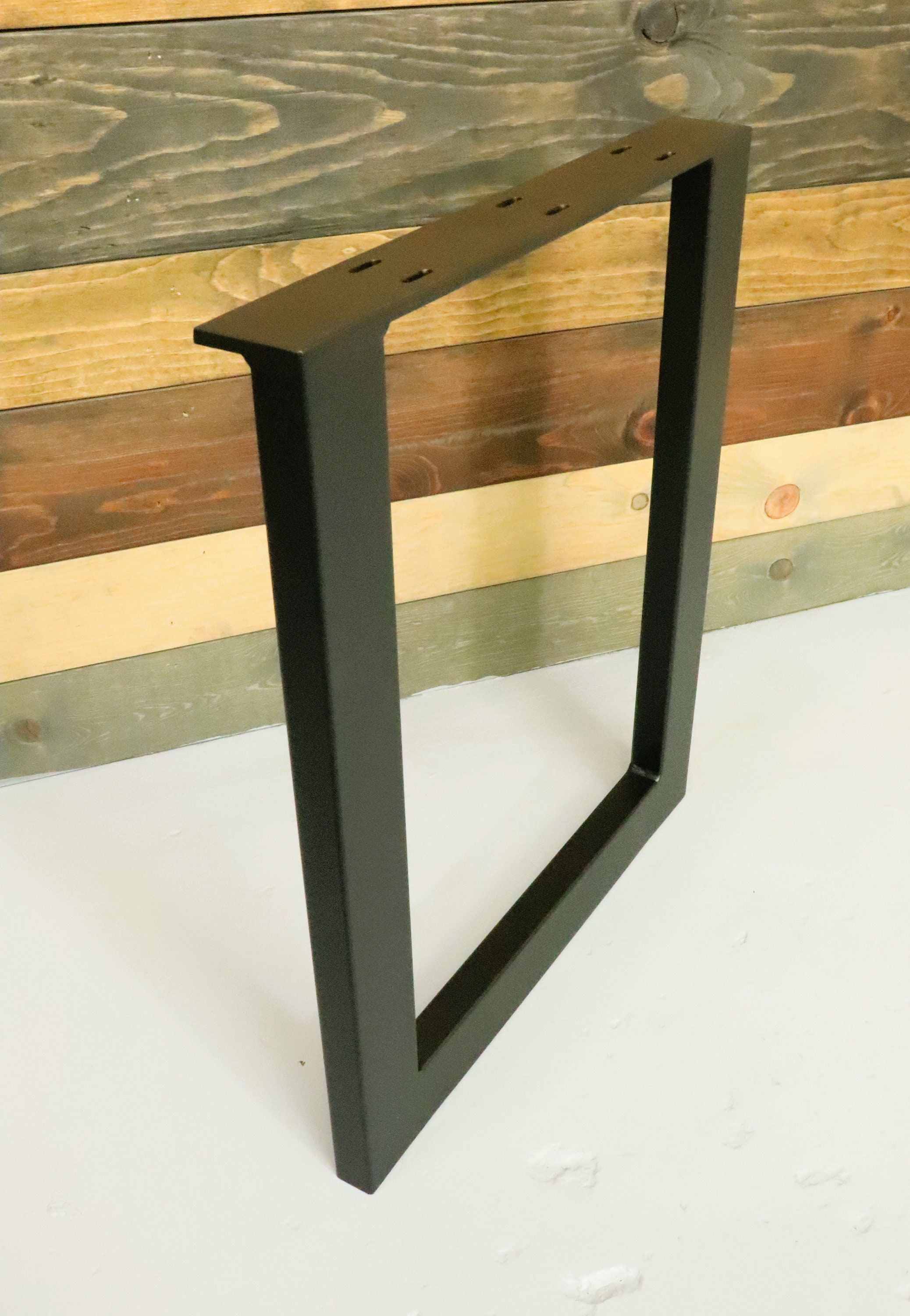 Steel Table Leg 2x1 U Wide Shape Mid Century Modern Industrial Table ...